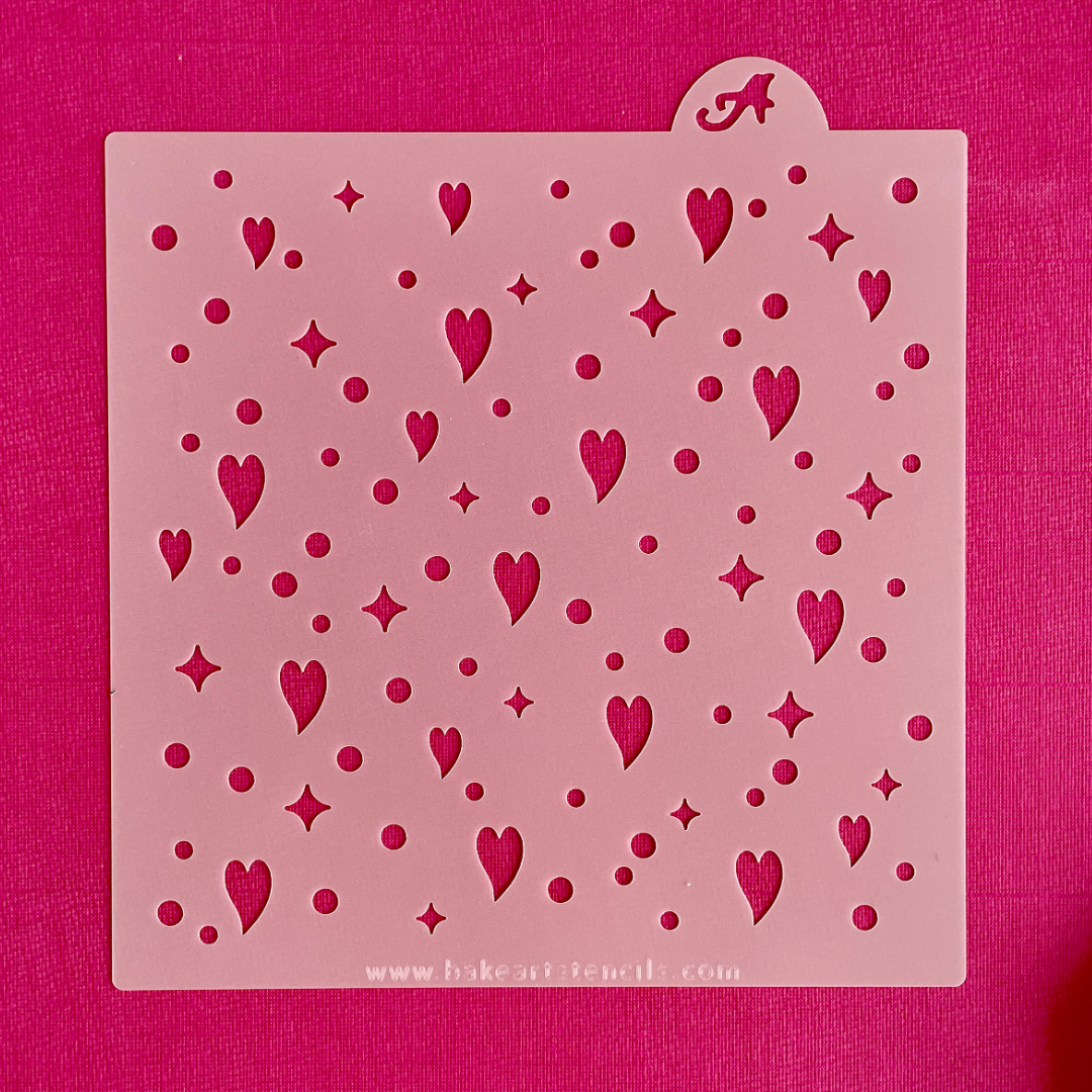 Sparkle Hearts Stencil – Lolly's Home Kitchen